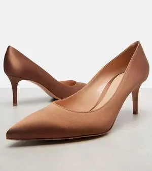 GIANVITO ROSSI 70 Crêpe Satin Pumps