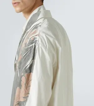 Dries Van Noten Printed Double-breasted Cotton Coat