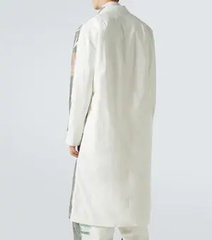 Dries Van Noten Printed Double-breasted Cotton Coat