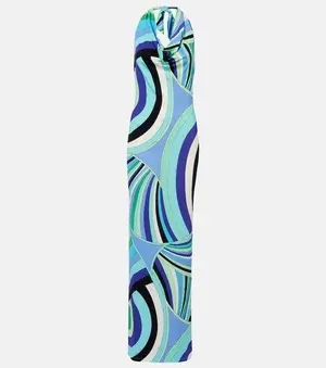 Emilio Pucci Iride Open-back Maxi Dress - Blue