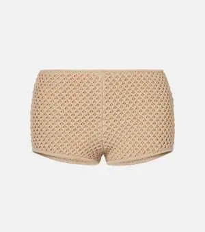 Elie Saab Crochet Cotton-blend Shorts