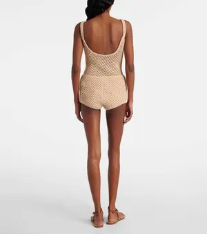 Elie Saab Crochet Cotton-blend Shorts
