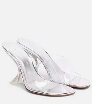 Amina Muaddi Taylor 90 Mules - Transparent