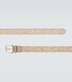 Brunello Cucinelli Braided Suede Belt