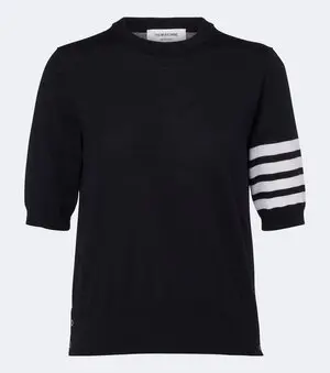 Thom Browne 4-bar Wool Sweater - Blue