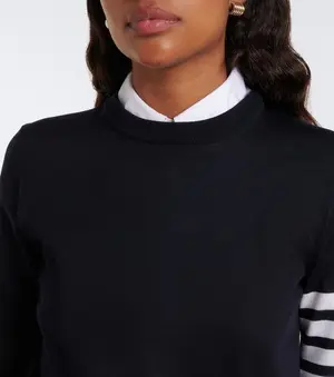 Thom Browne 4-bar Wool Sweater - Blue
