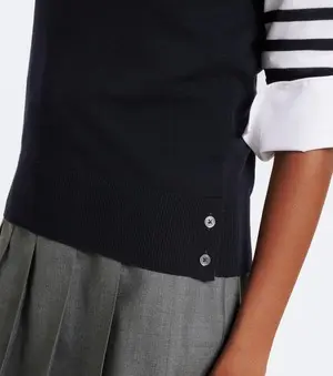 Thom Browne 4-bar Wool Sweater - Blue