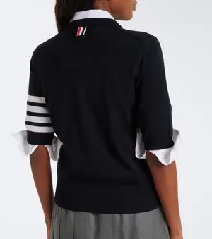 Thom Browne 4-bar Wool Sweater - Blue