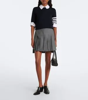 Thom Browne 4-bar Wool Sweater - Blue
