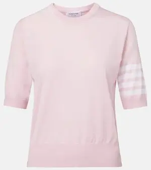Thom Browne 4-Bar Wool Sweater Pink