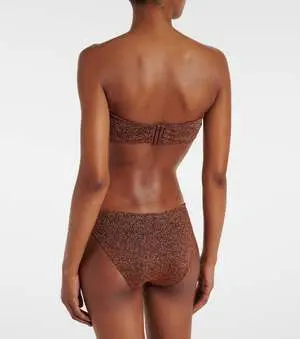 ERES Flamboyant Lurex® Bandeau Bikini Top - Brown