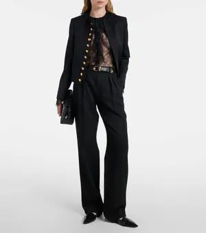 NILI LOTAN Cecily Lace Blouse - Black