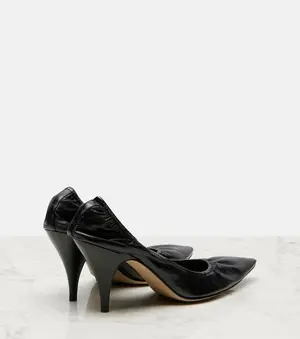 THE ROW Liisa Leather Pumps - Black