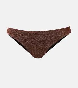 ERES Etincelant Lurex Bandeau Bikini Bottoms - Brown
