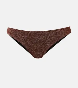 ERES Etincelant Lurex Bandeau Bikini Bottoms - Brown