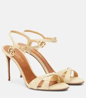 Dolce & Gabbana Raffia-effect Sandals - Beige