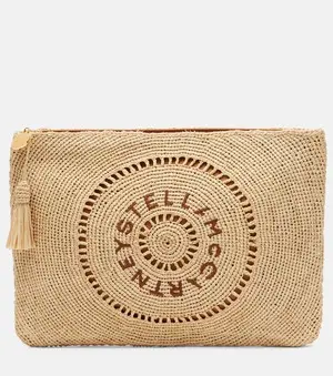 Stella McCartney Logo Raffia Pouch