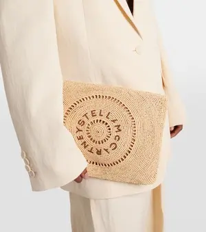 Stella McCartney Logo Raffia Pouch