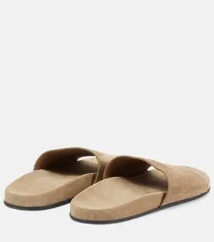 THE ROW Hugh Suede Slides