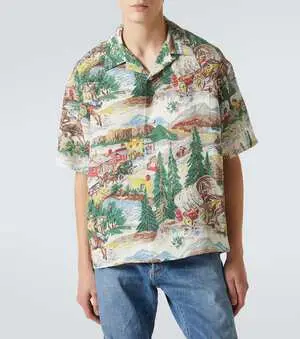Visvim Crosby Printed Silk-blend Bowling Shirt - Multicoloured