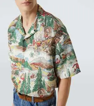 Visvim Crosby Printed Silk-blend Bowling Shirt - Multicoloured