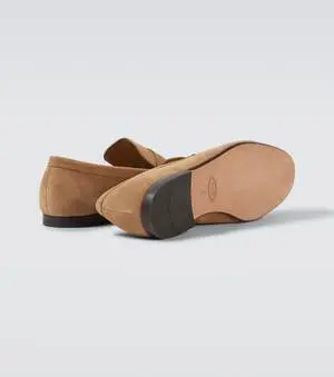 TOD'S Suede Penny Loafers - Brown