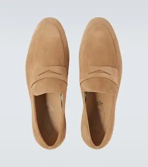 TOD'S Suede Penny Loafers - Brown
