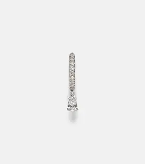 ANITA KO 18kt White Gold Single Diamond Earring - Silver