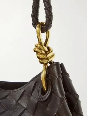 Bottega Veneta Parachute Intrecciato Shoulder Bag - Brown