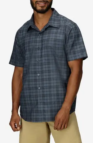 MARMOT Airexchange Upf Short Sleeve Button-up Shirt Thunderhead