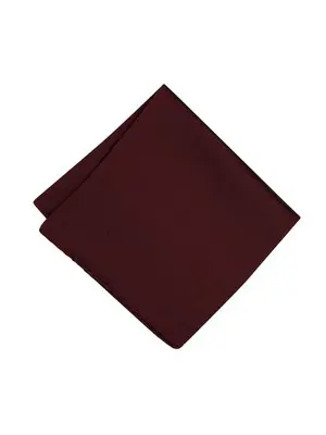 BROOKLYN BRIGADE Solid Satin Pocket Square Cabernet