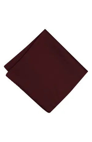 BROOKLYN BRIGADE Solid Satin Pocket Square - Cabernet