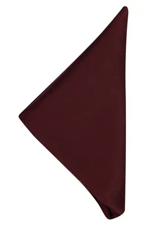 BROOKLYN BRIGADE Solid Satin Pocket Square - Cabernet