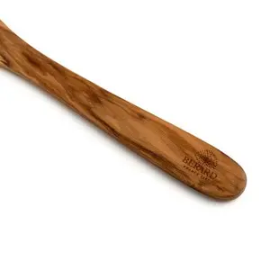 BERARD Handcrafted Olive Wood 12 Inch Curved Spatula