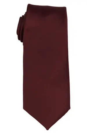 BROOKLYN BRIGADE Satin Tie - Cabernet
