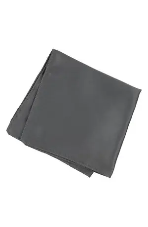 BROOKLYN BRIGADE Solid Satin Pocket Square - Slate