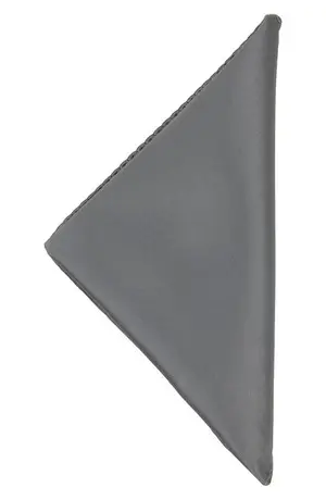 BROOKLYN BRIGADE Solid Satin Pocket Square - Slate