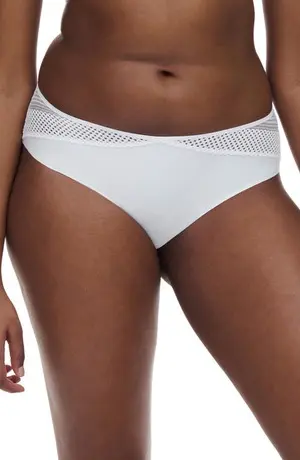 Chantelle Lace Trim Hipster Briefs - White