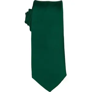 BROOKLYN BRIGADE Satin Necktie - Emerald