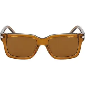 Nike Crescent I 54mm Rectangular Sunglasses Amber / Amber