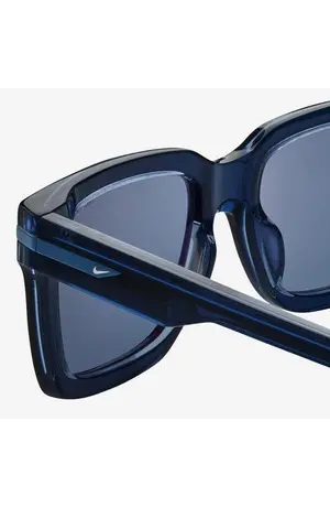 Nike Crescent I 54mm Rectangular Sunglasses - Navy / Blue