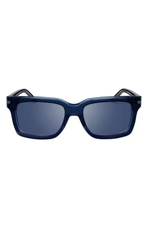 Nike Crescent I 54mm Rectangular Sunglasses - Navy / Blue