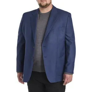 JV REFLEX Big & Tall Mini Check Sport Coat