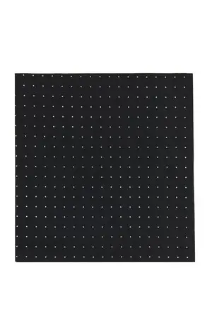 BROOKLYN BRIGADE Dot Cotton Pocket Square - Black