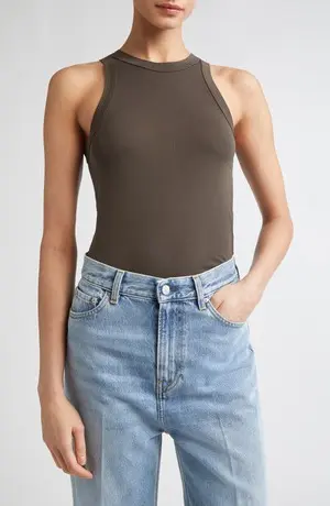 TOTEME Fluid Jersey Tank Top - Pepper