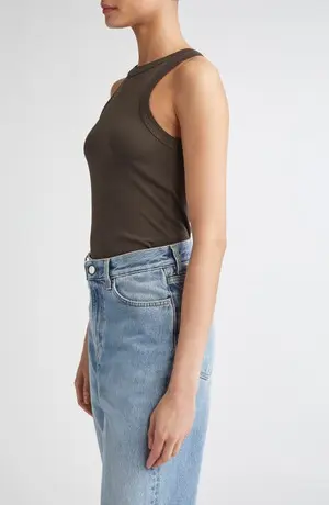TOTEME Fluid Jersey Tank Top - Pepper