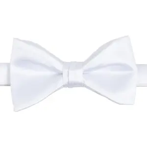 BROOKLYN BRIGADE Satin Bow Tie - White