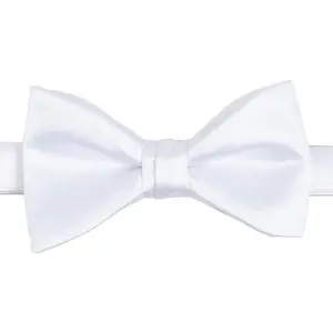 BROOKLYN BRIGADE Satin Bow Tie - White