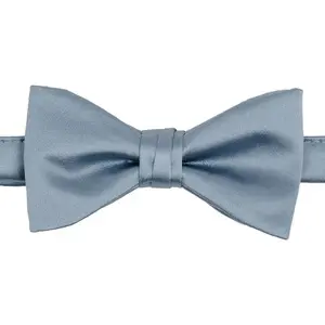 BROOKLYN BRIGADE Solid Satin Bow Tie - Dusty Blue