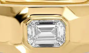 Ef Collection Emerald Cut Diamond Signet Ring